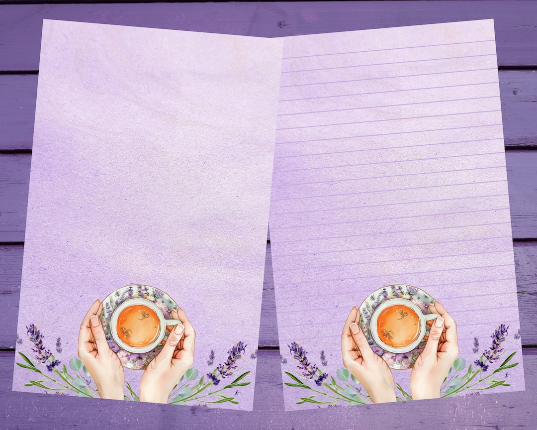 Spring Tea Letter Writing Paper A5 Stationery Lined/unlined Penpal ...
