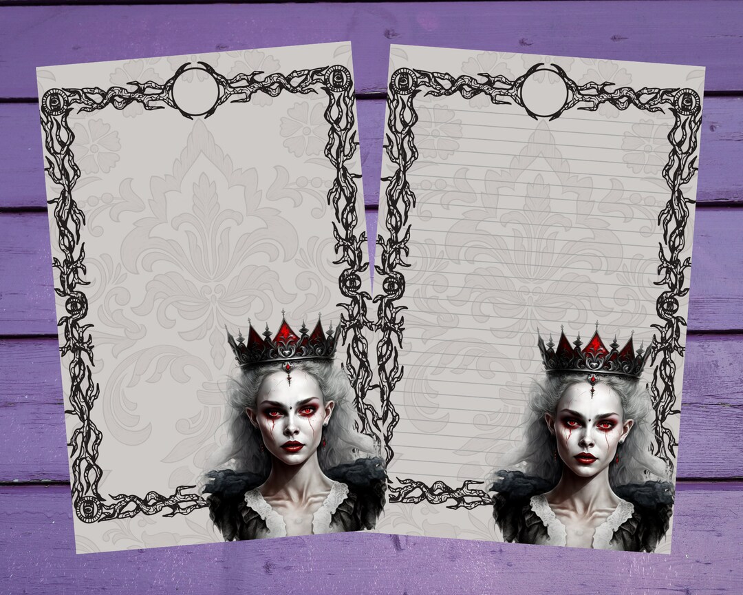Vampire Princess Letter Writing Paper A5 Stationery Lined/unlined ...
