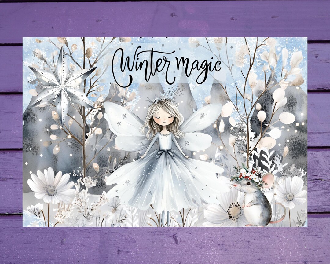 Winter Magic Postcard 10x15cm/ 4'x6' in Penpal Supplies - Etsy