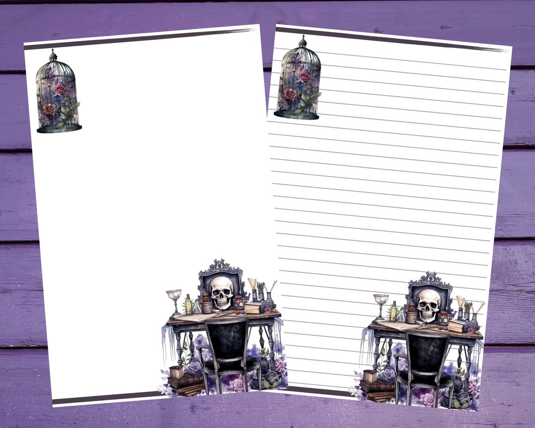 Gothic Writing Desk Letter Writing Paper A5 Stationery Lined/unlined ...