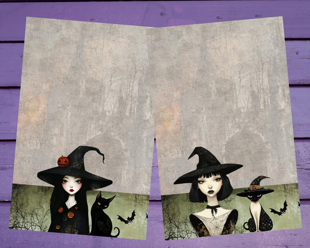 Witches Double-sided Letter Writing Paper A5 Stationery Lined/unlined ...