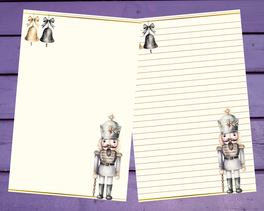 Nutcracker Letter Writing Paper A5 Stationery Lined/unlined Penpal ...