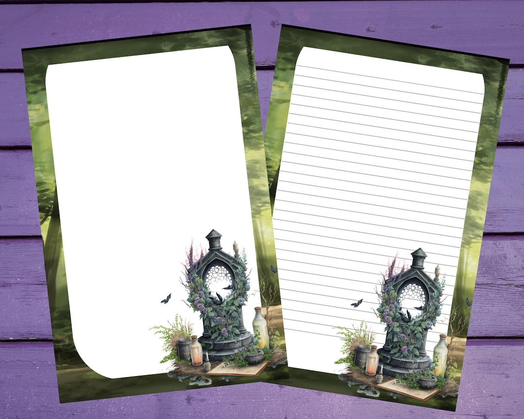 Nature Altar Letter Writing Paper A5 Stationery Lined/unlined Penpal ...