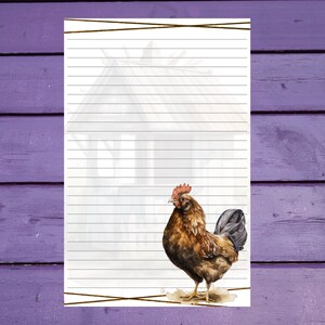 Chicken Letter Writing Paper A5 Stationery Lined/unlined Penpal ...