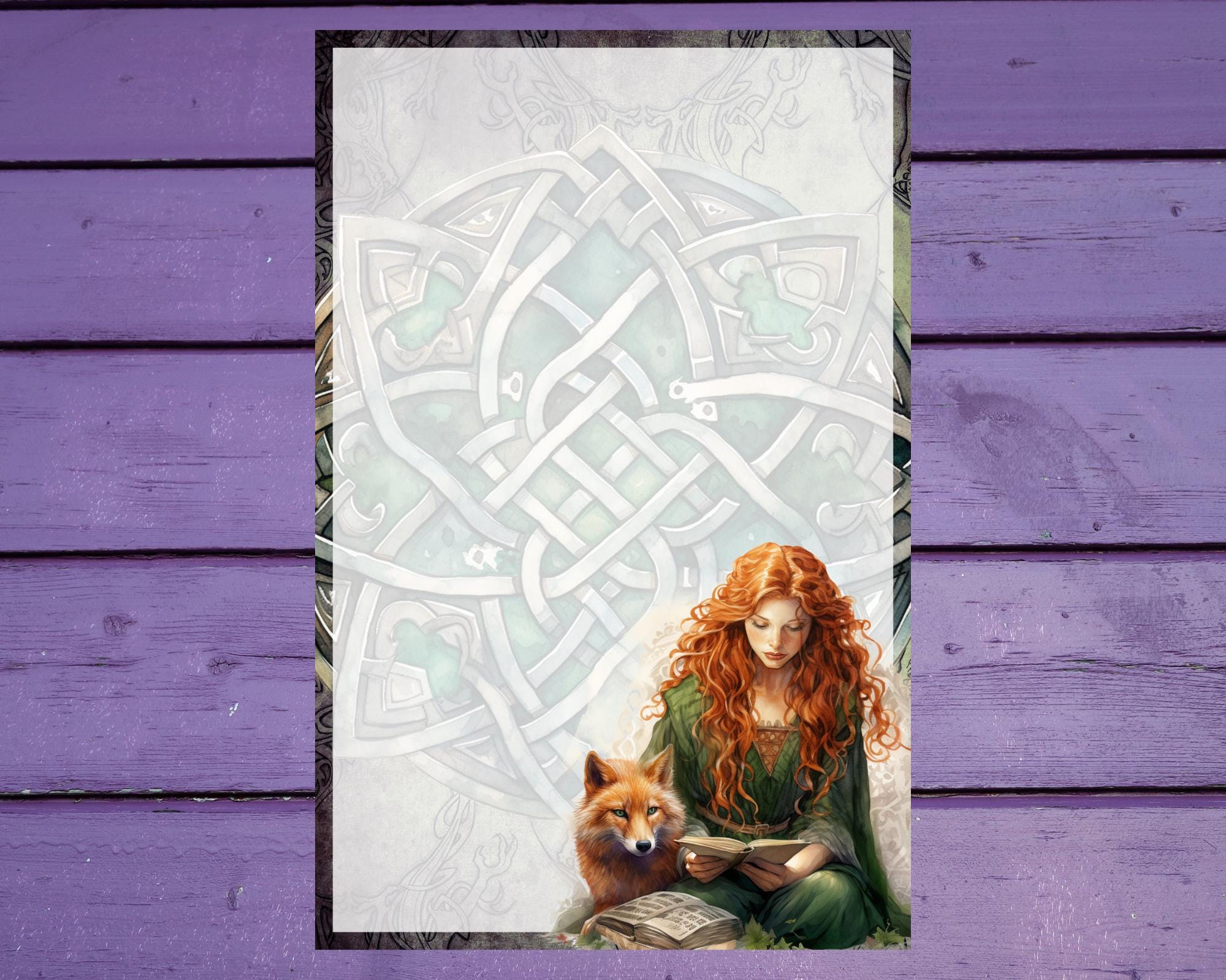 Celtic Letter Writing Paper A5 Stationery Lined/unlined Penpal Supplies ...