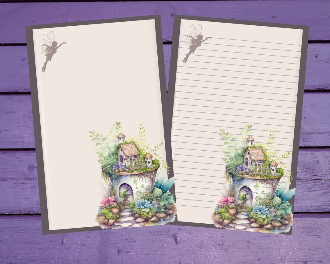 Spring Fairy Letter Writing Paper A5 Stationery Lined/unlined Penpal ...