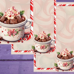 Sweet Christmas Letter Writing Paper A5 Stationery Lined/unlined Penpal ...