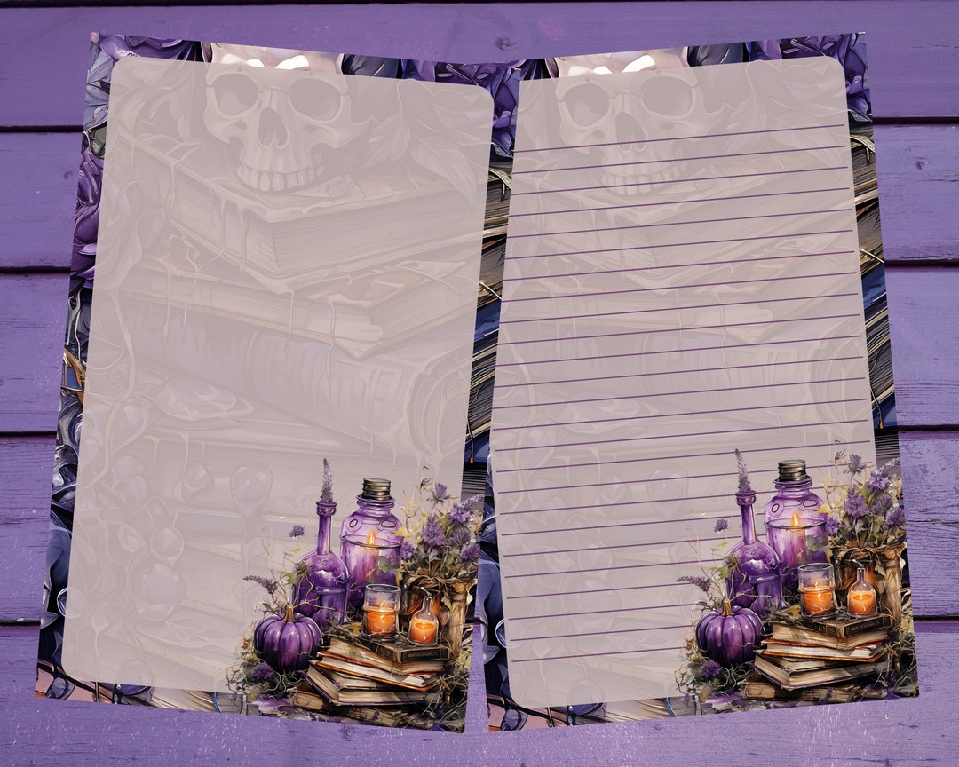 Purple Magic Letter Writing Paper A5 Stationery Lined/unlined Penpal ...