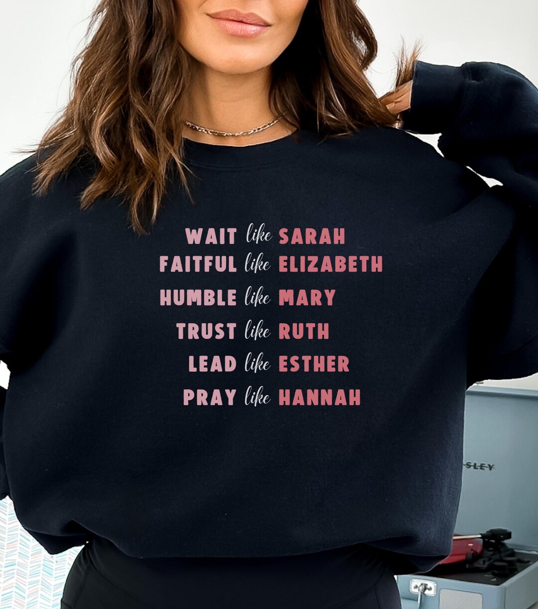 Cute Women of the Bible Sweatshirt, Religious Christian Crewneck ...