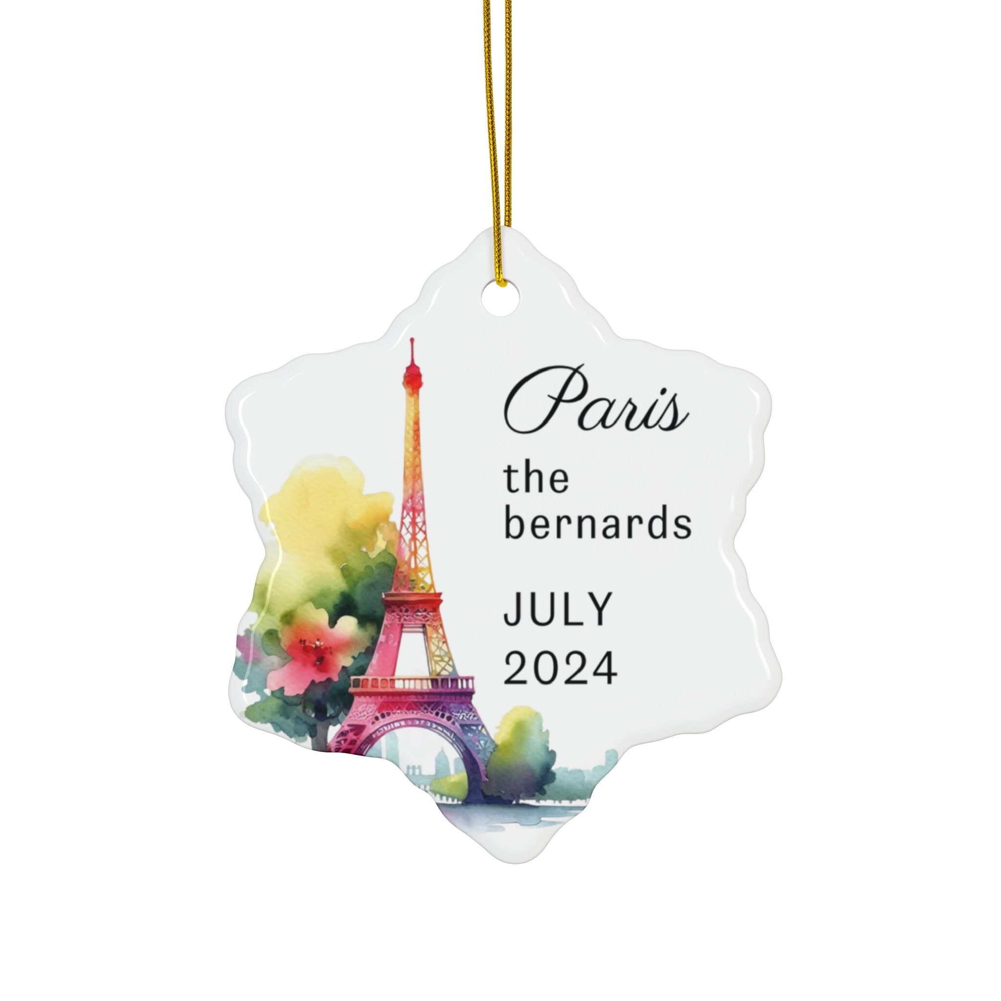 Paris 2024 Ornament, Summer in Paris Ornament, Christmas Keepsake ...