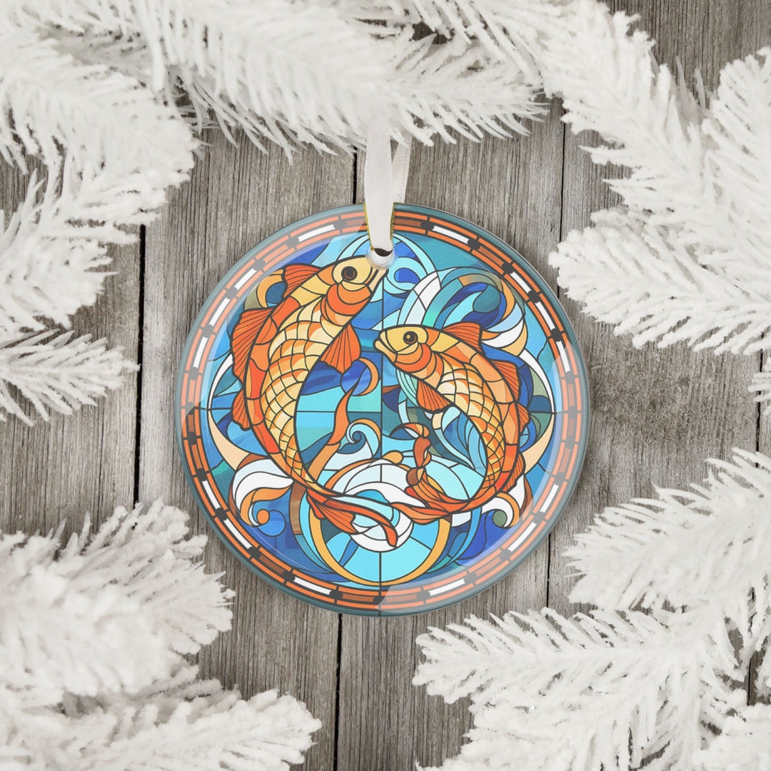 Gothic Pisces Ornament, Pisces Birthday Zodiac, Astrological Star Sign ...