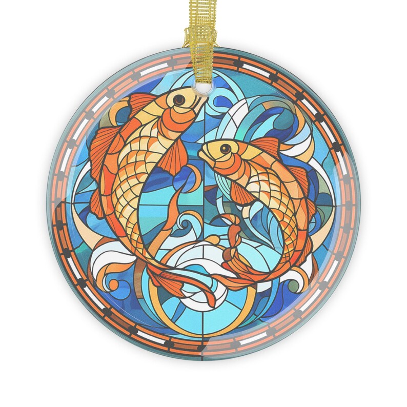 Gothic Pisces Ornament, Pisces Birthday Zodiac, Astrological Star Sign ...