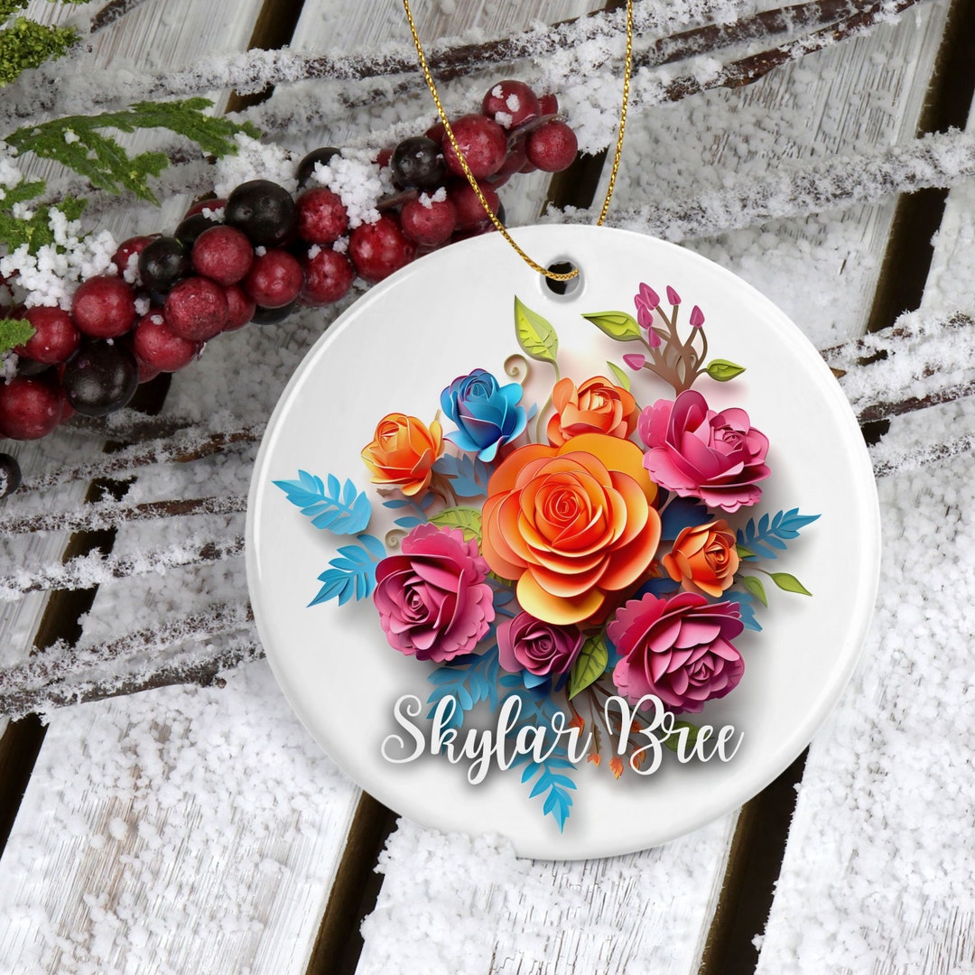 June Birth Month Flower Ornament, Paper Art Roses Ornament, 3D Paper ...