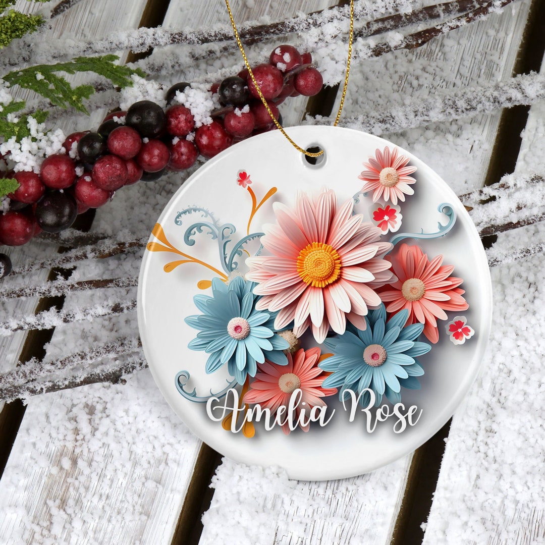 April Birth Month Flower Ornament, Paper Art Daisy Ornament, 3D Paper ...