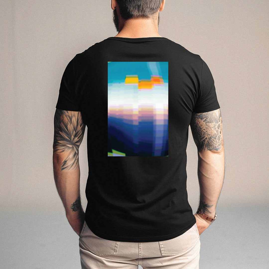 Smiley Face Graphic Tshirt, Abstract Graphic Tee, Screen Print Tshirt ...