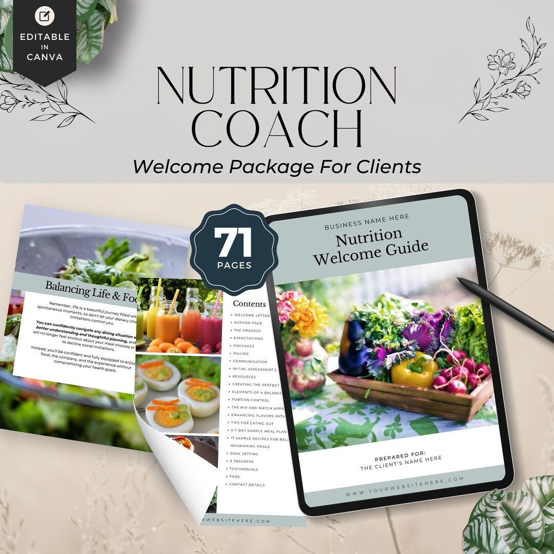 Nutrition Coach Lead Magnet, Client Intake, Health Coach Forms, Client ...