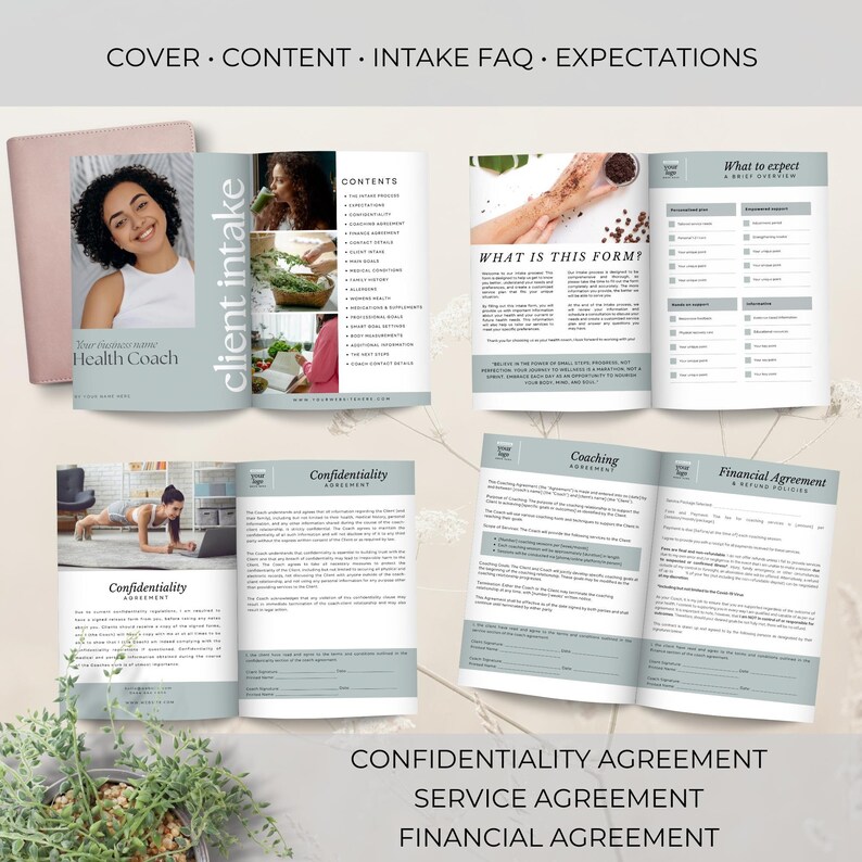 Health Coach Intake Form Template, Client Onboarding Questionnaire ...