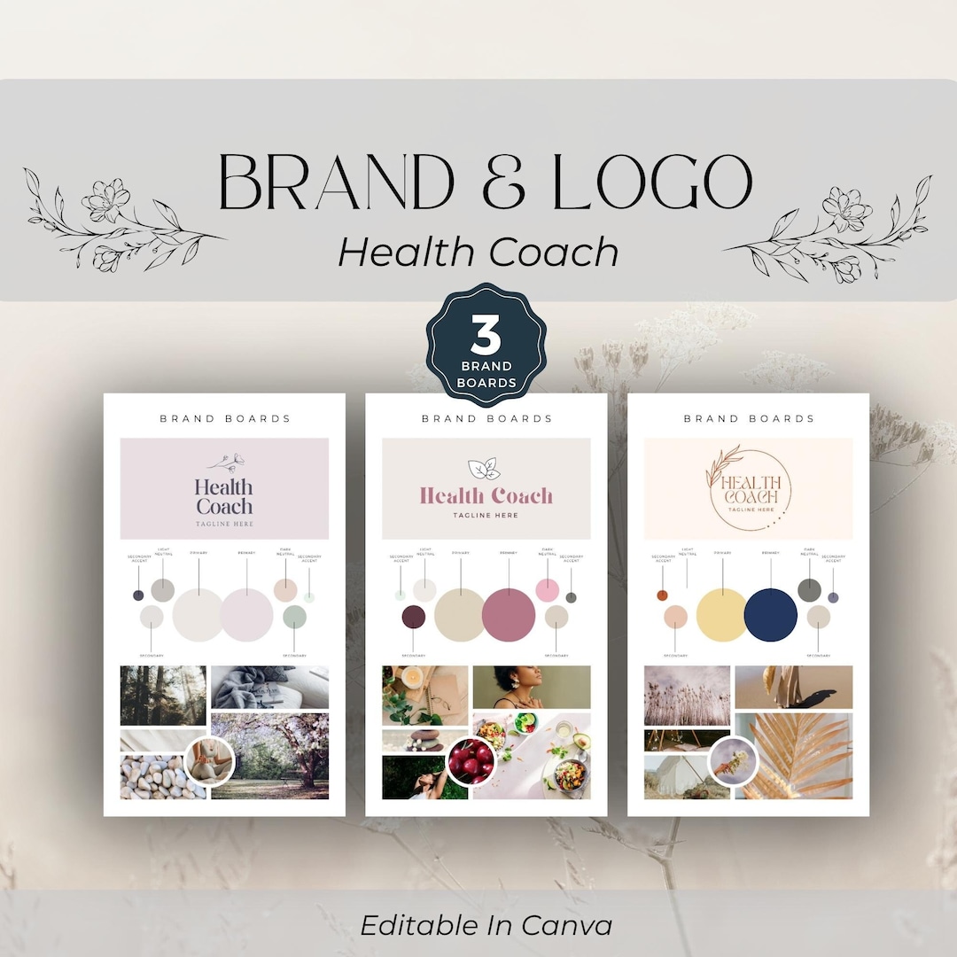 Health Coach Logo, Health Coach Brand, Brand Board for Health Coach ...