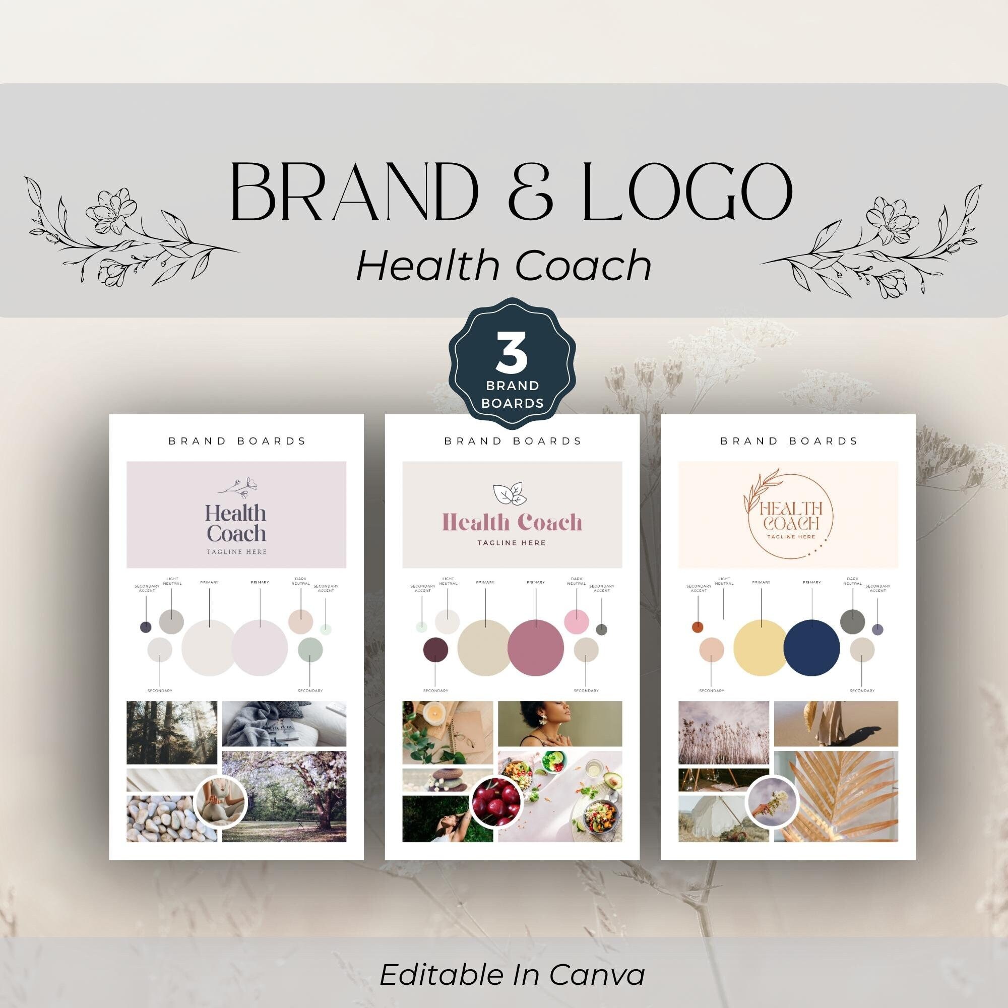 Health Coach Logo, Health Coach Brand, Brand Board for Health Coach ...