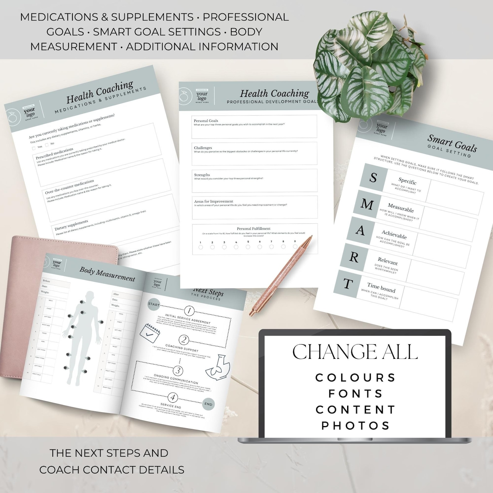 Health Coach Intake Form Template, Client Onboarding Questionnaire ...