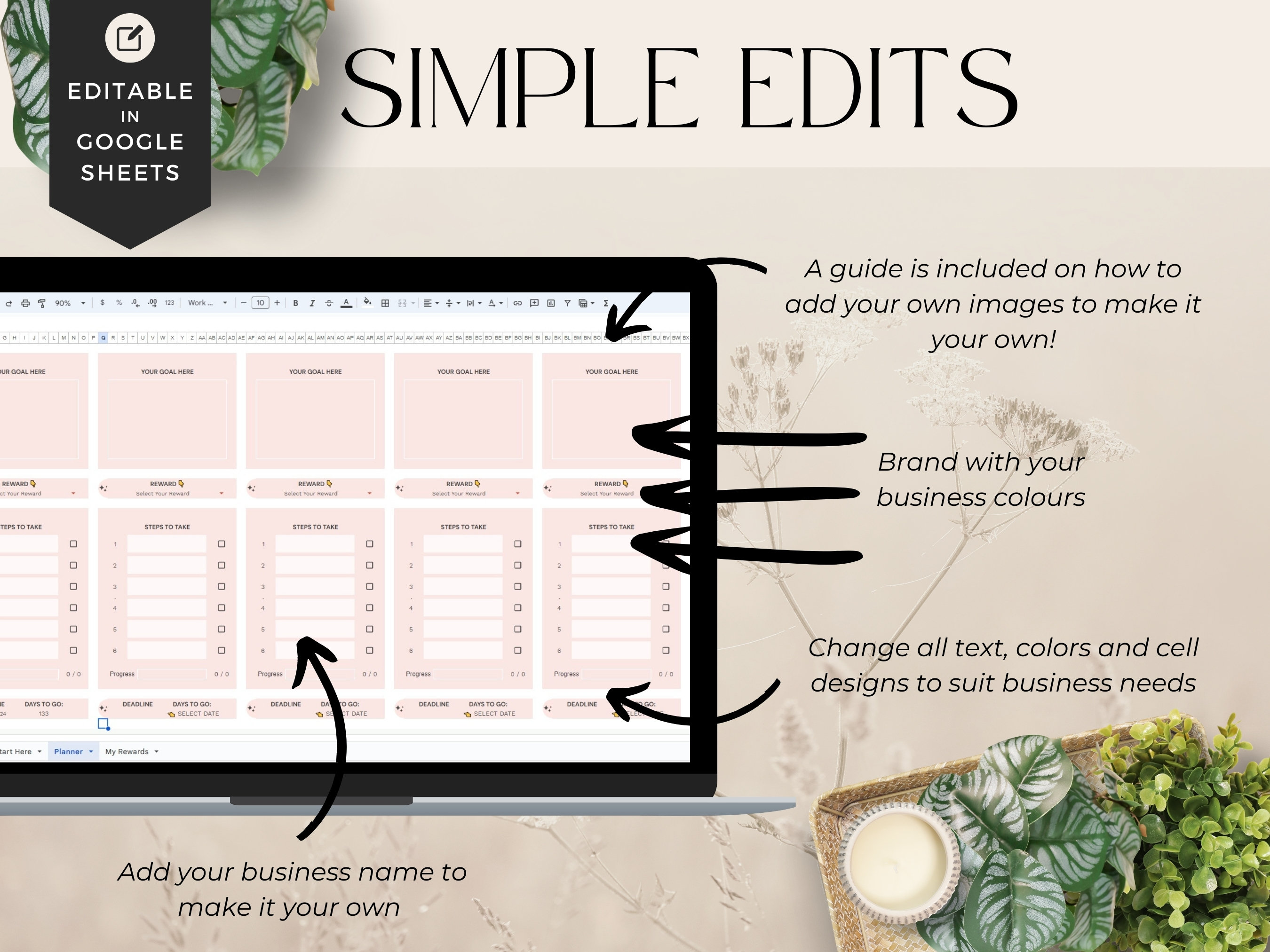 Coach Spreadsheet for Client to Set Goals, Google Spreadsheet, Health ...