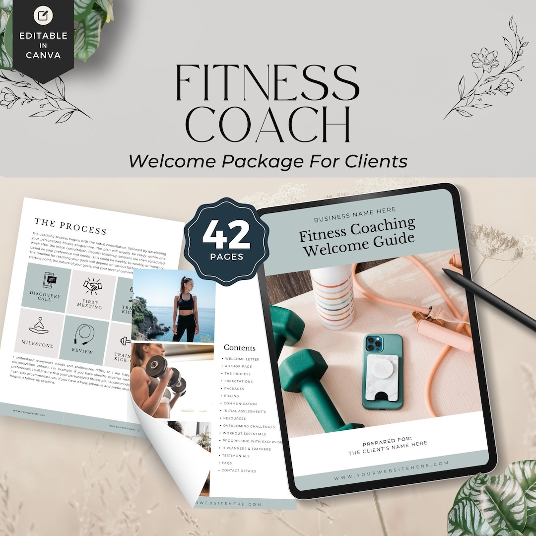 Personal Trainer Client Welcome Pack, Personal Trainer Forms, Fitness ...