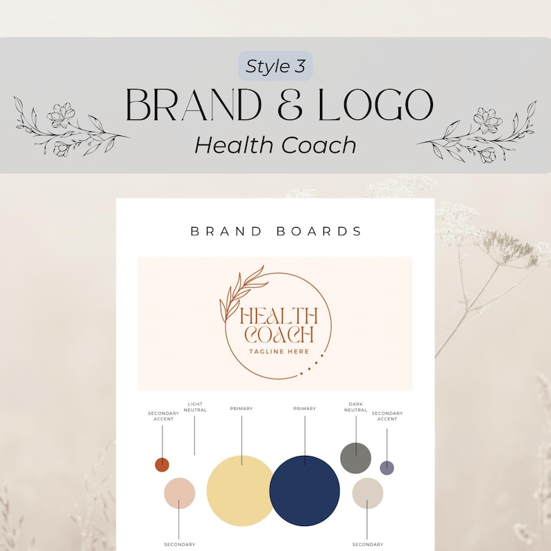 Health Coach Logo, Health Coach Brand, Brand Board for Health Coach ...