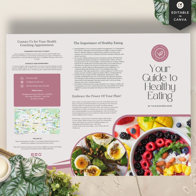 Health Coach Flyer, Nutrition Coach Flyer, Wellness Coach Flyer, Health ...