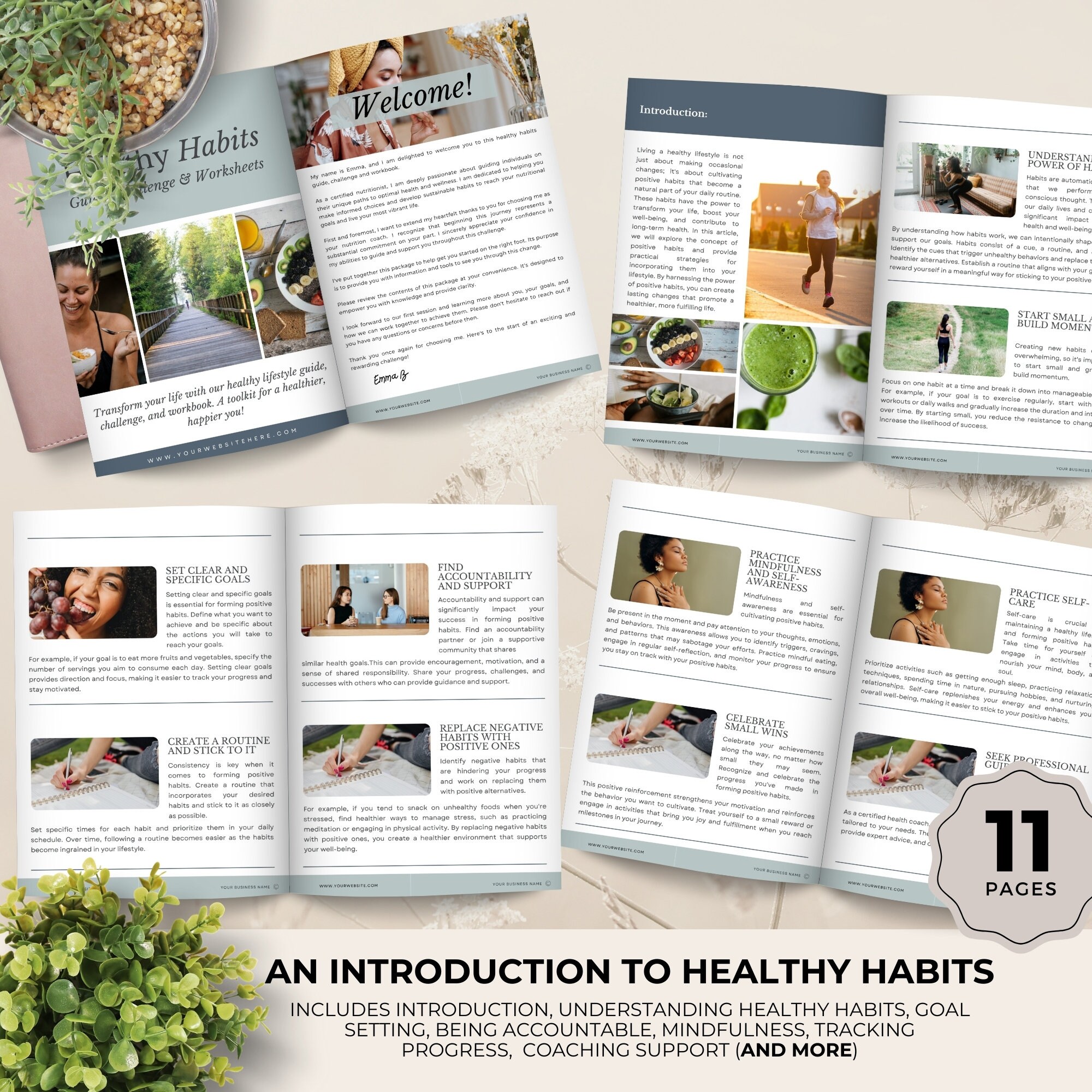 Healthy Habits Challenge Coach Bundle, Healthy Lifestyle Guide, Healthy ...