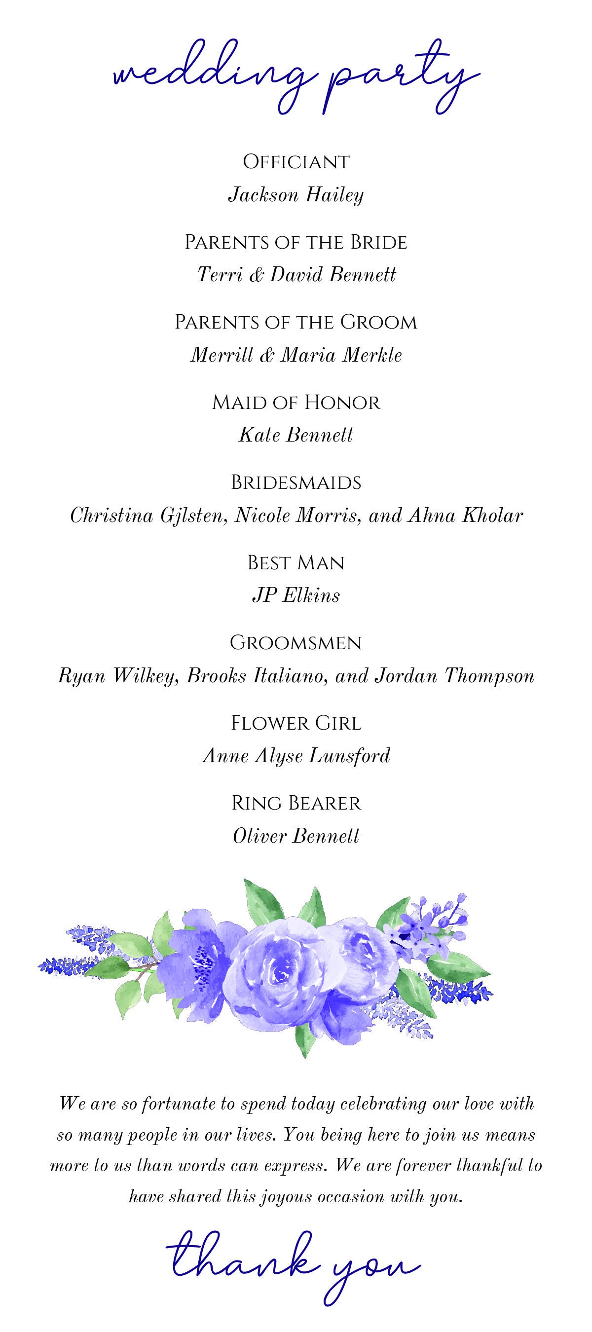 Ceremony Program Digital Download Editable Wedding Ceremony Program ...