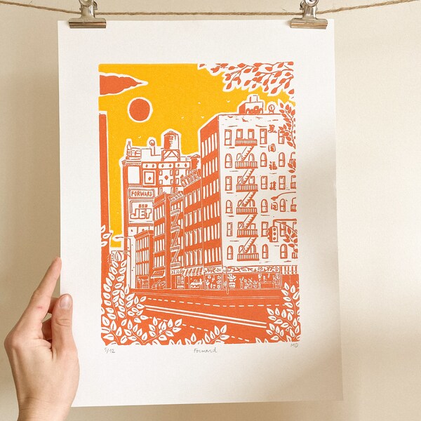 Linocut Abstract Art - Etsy