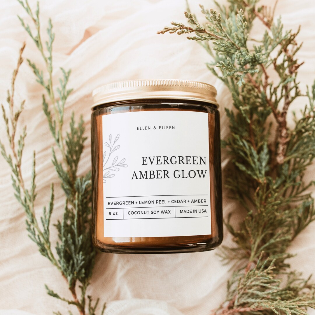Evergreen Pine Scented Candle Woodsy Cedar Fragrance - Etsy