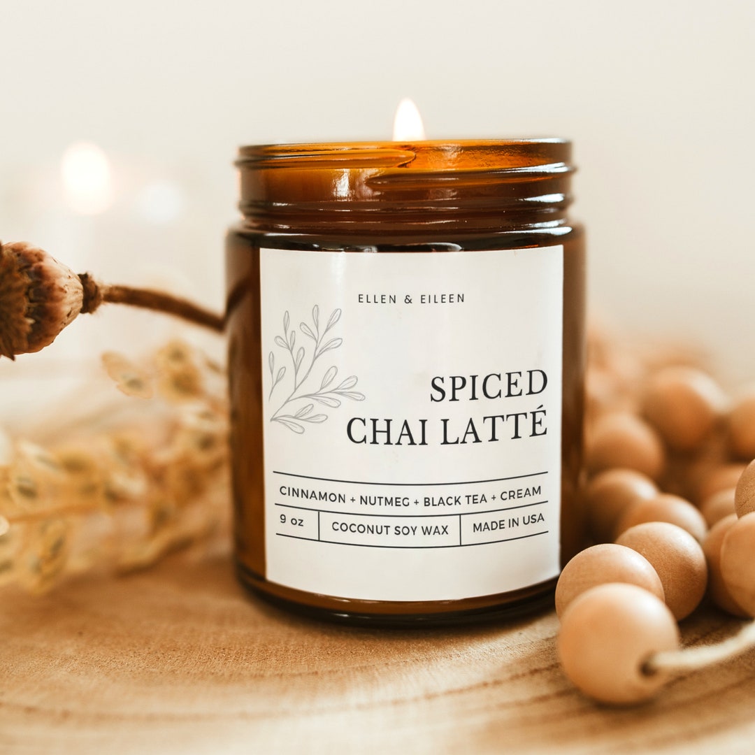 Cinnamon Chai Latte Scented Candle • Cosy Autumn Home Fragrance ...