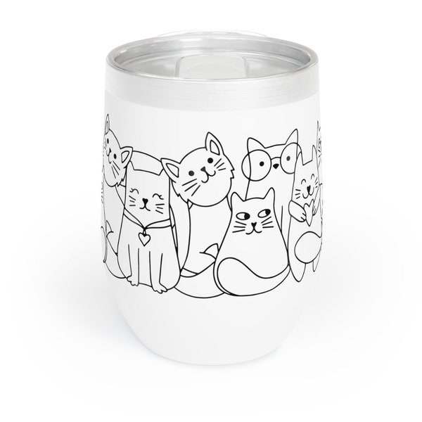 Double Walled Cat Glass Etsy