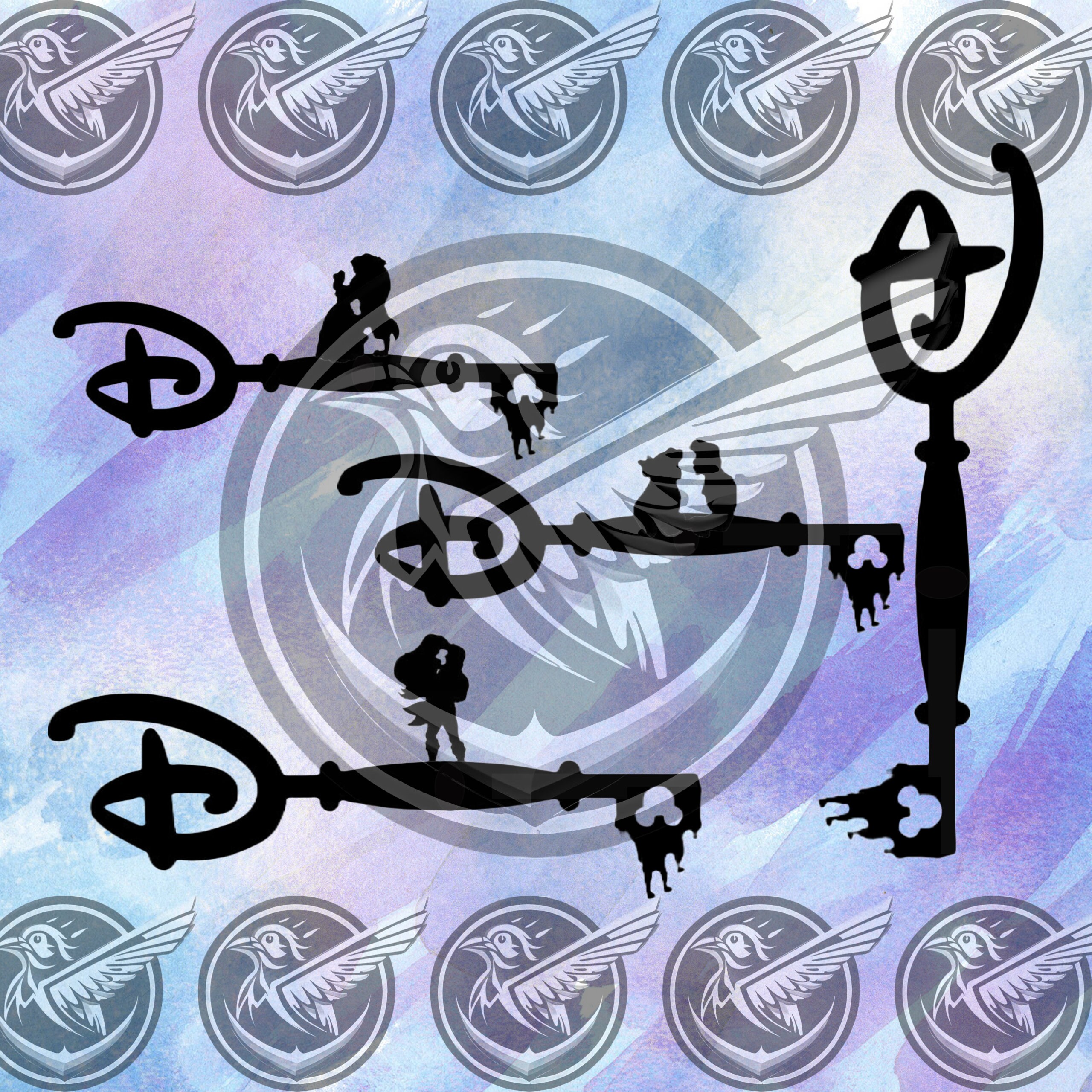 Pack 4 Designs Svg Png Disneyy Key Magic Key Key - Etsy