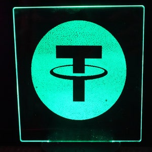 Tether USDT Acrylic Sign, Bitcoin Logo, Crypto Art - Etsy