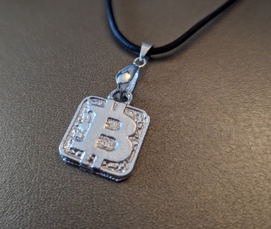 Bitcoin BTC Pure Silver Investment Jewelry, Crypto Currency Pendant ...