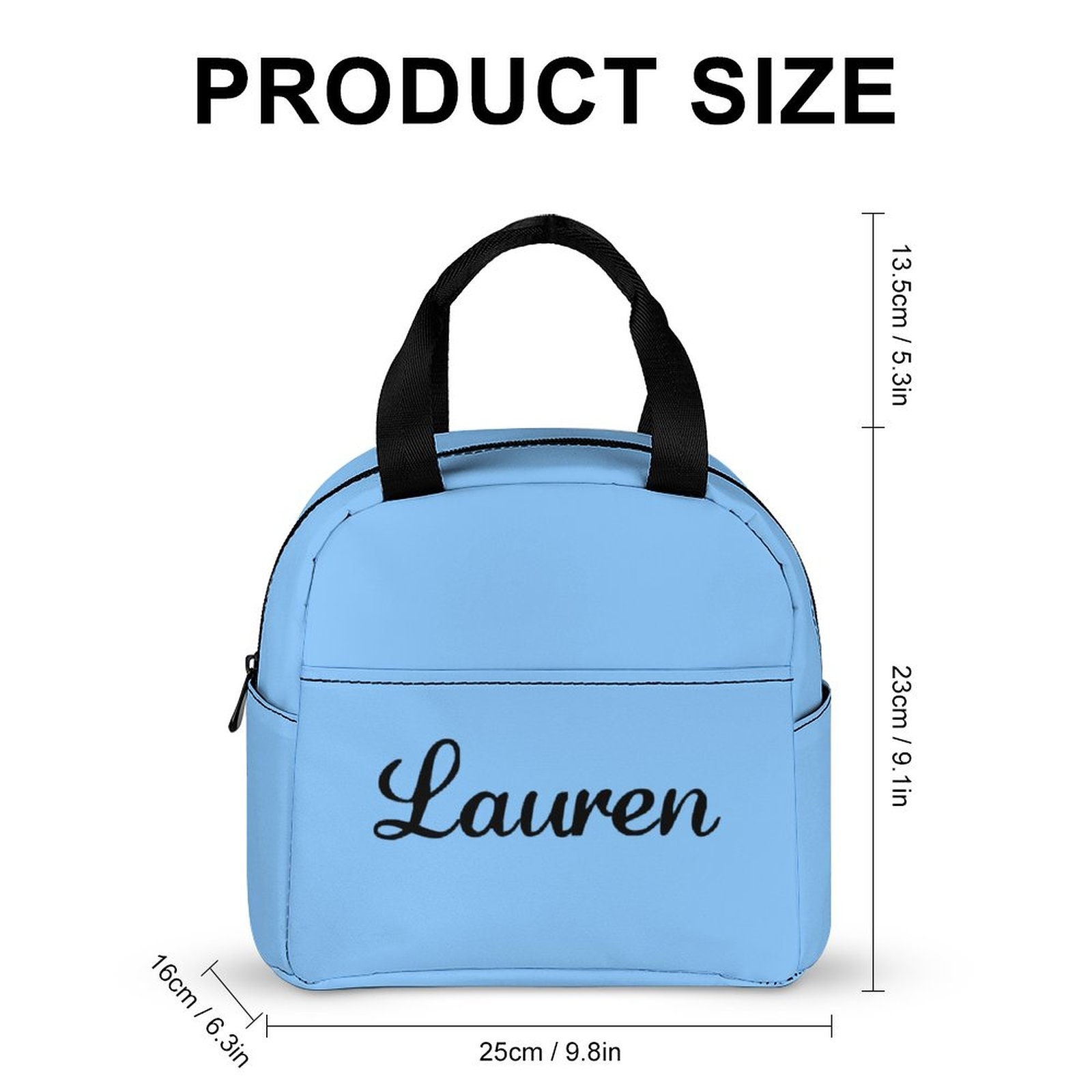 Custom Lunch Bag • Personalized Zipper Lunch Bag • Reusable Lunch Tote ...
