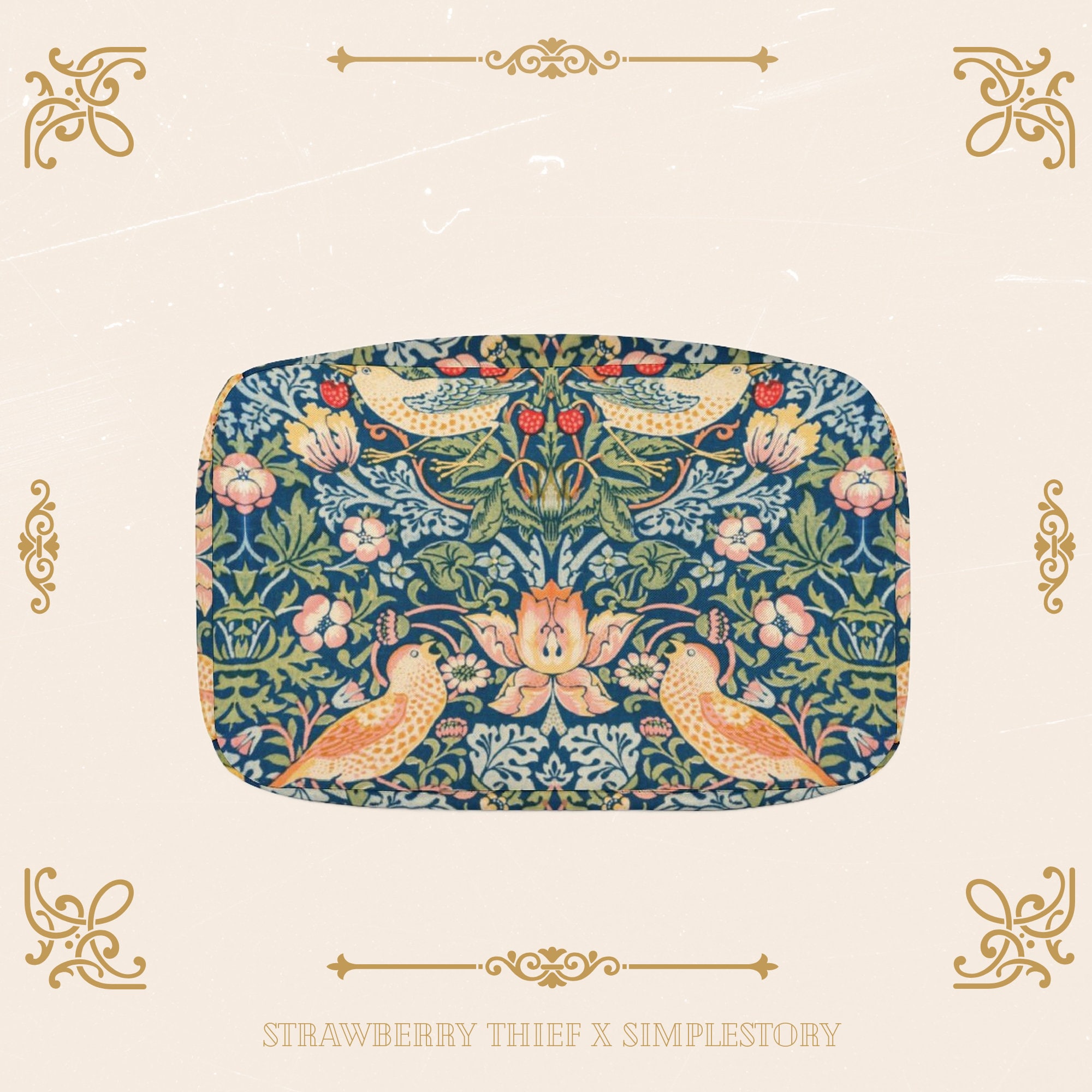 Strawberry Thief Pattern Lunch Bag Vintage Floral Insulated Lunch Bag ...