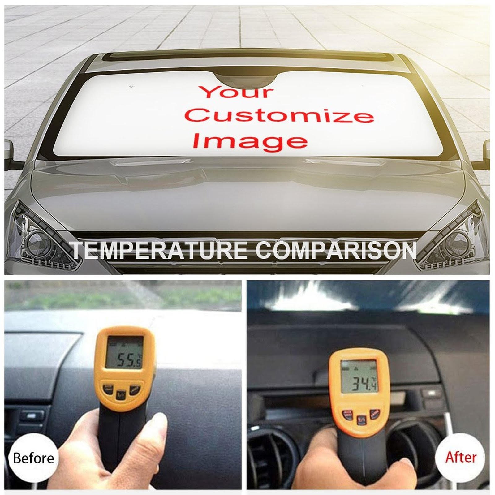 Custom Car Windshield Sunshade • Summer Splash Auto Sun Shade ...