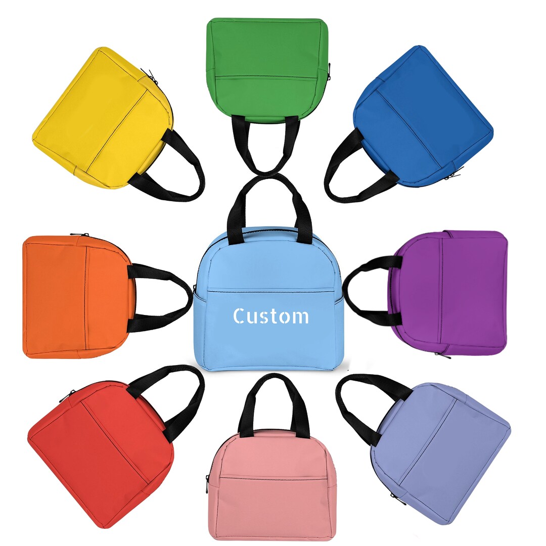 Custom Lunch Bag • Personalized Zipper Lunch Bag • Reusable Lunch Tote ...