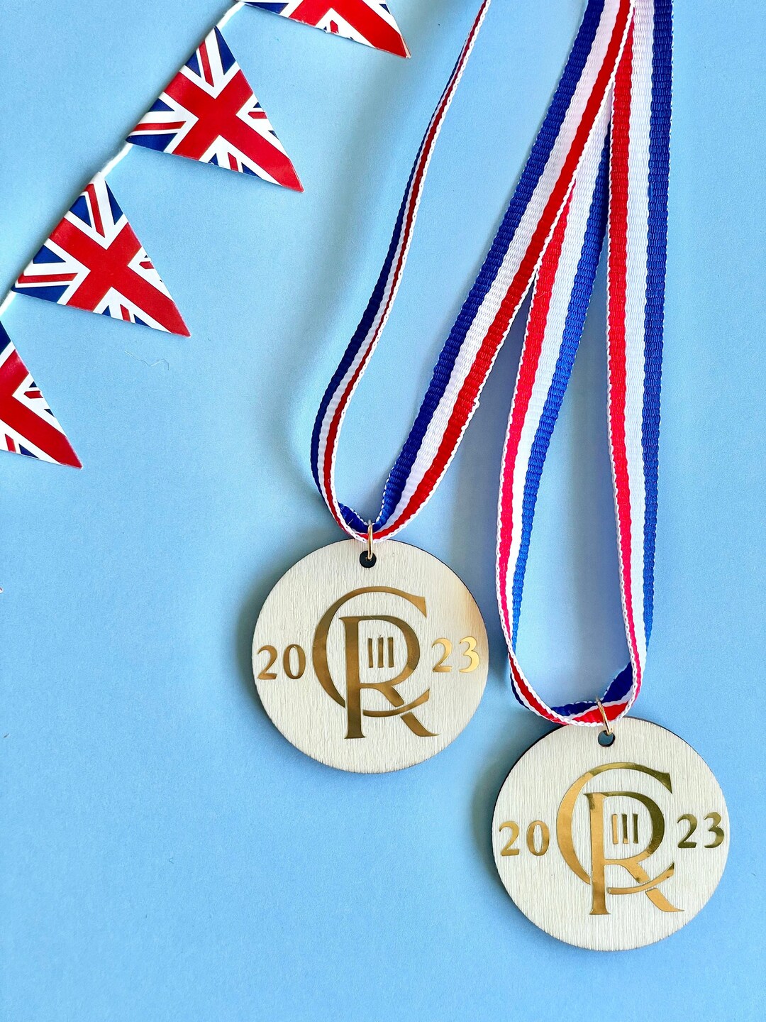 Coronation Wooden Gold Medal King Charles 2023 Commemorative Memento ...