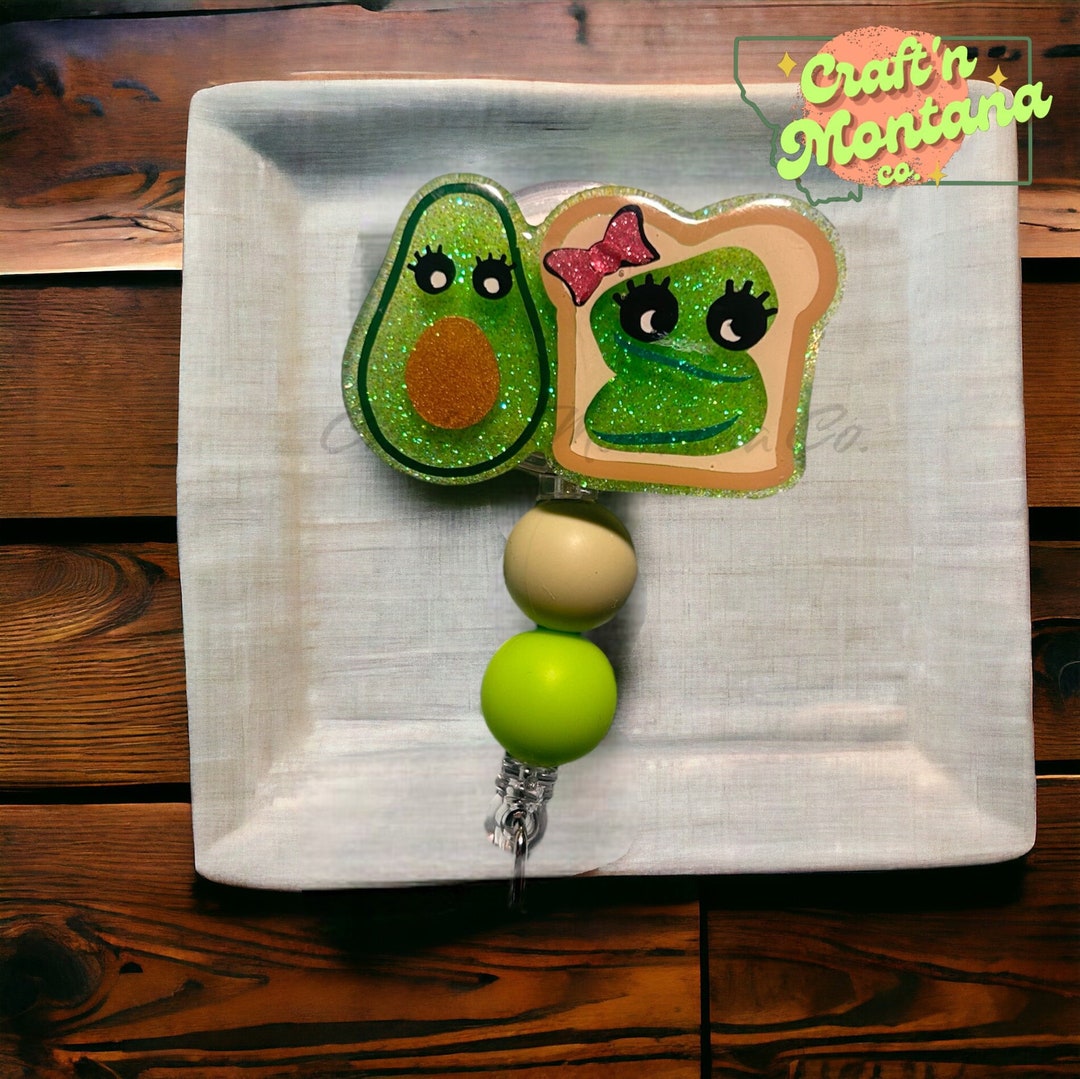 Avocado Toast Badge Reel, Avo Toast Badge Holder - Etsy