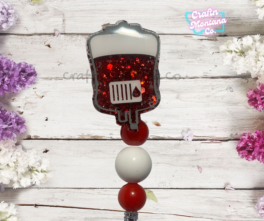 Blood Bag Badge Reel, Blood Bank ID Badge, Blood Badge Holder - Etsy