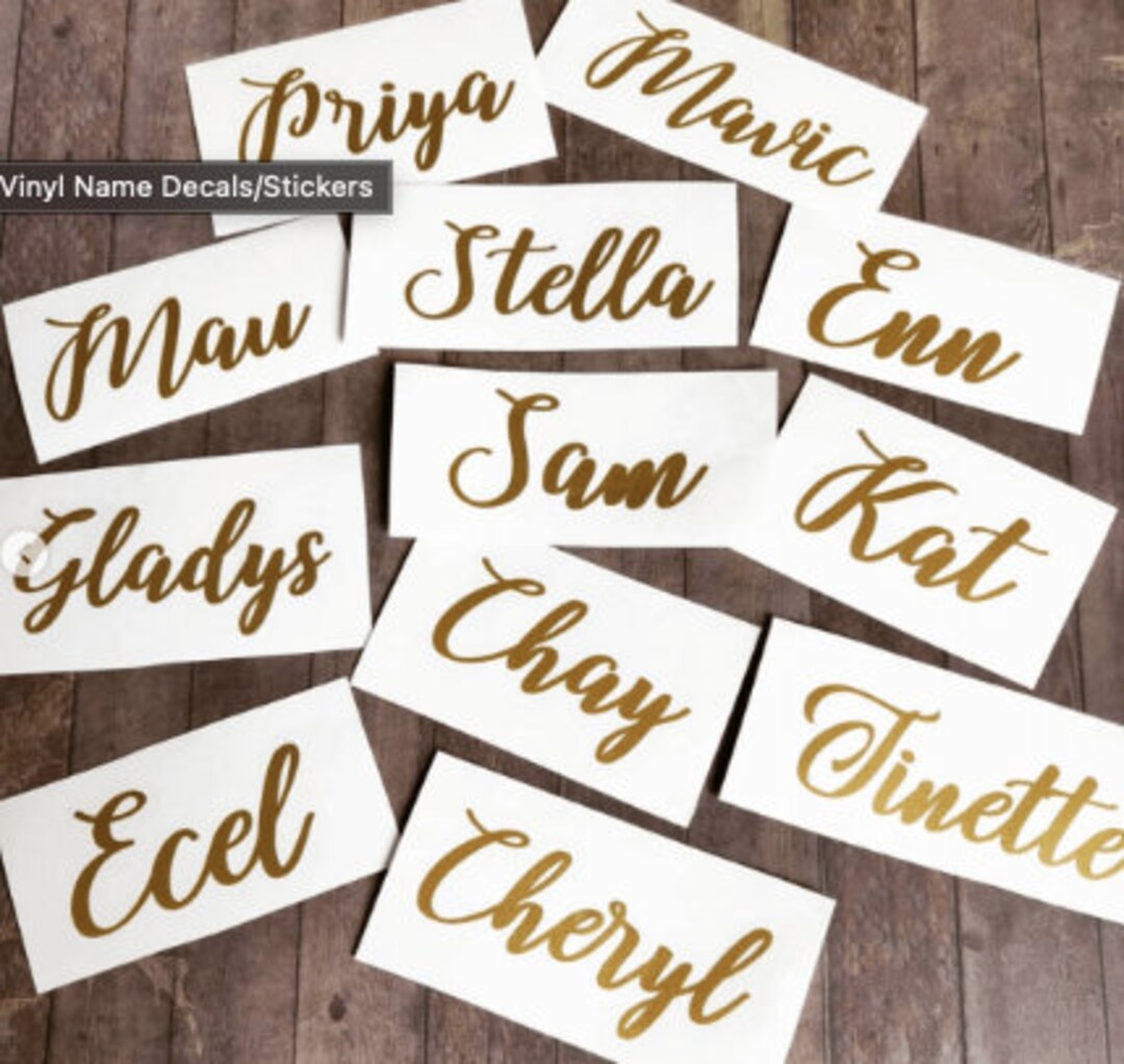 Custom Vinyl Name Decals/stickers - Etsy