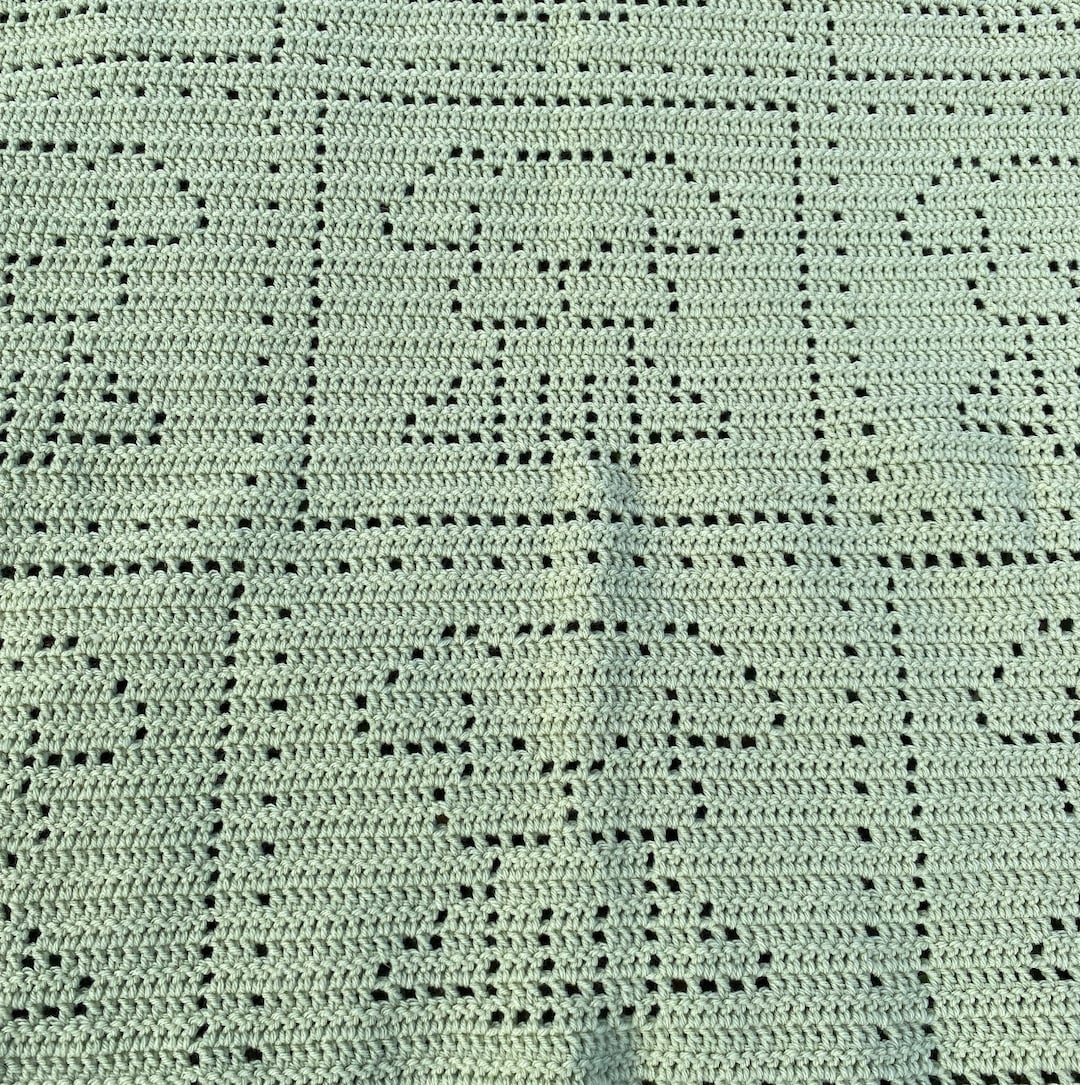 Puppy Dog Filet Crochet Baby Blanket Pattern PATTERN ONLY in PDF Format ...