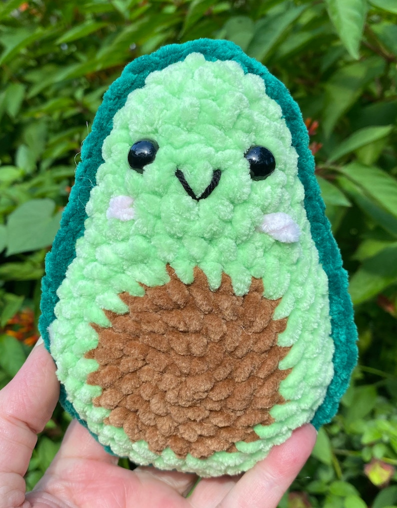 Avina Avocado No Sew Crochet Amigurumi Plushie Pattern PDF - Etsy