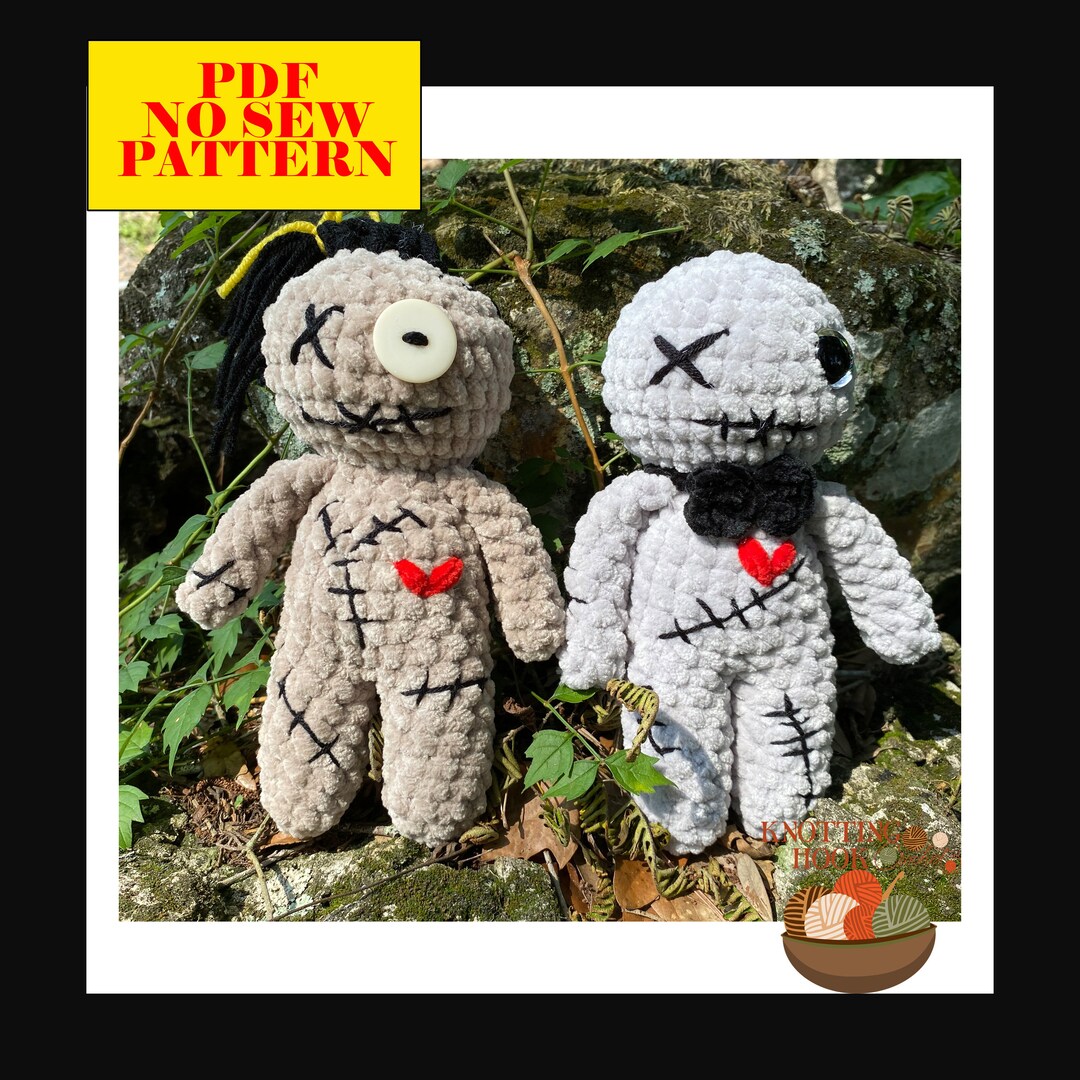 Crochet Voodoo Doll No Sew Plushie Pattern - Etsy