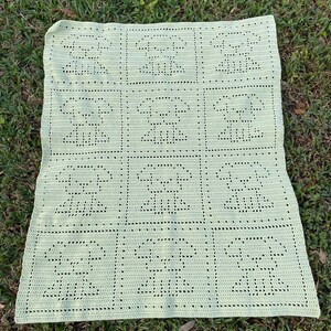Puppy Dog Filet Crochet Baby Blanket Pattern PATTERN ONLY in PDF Format ...