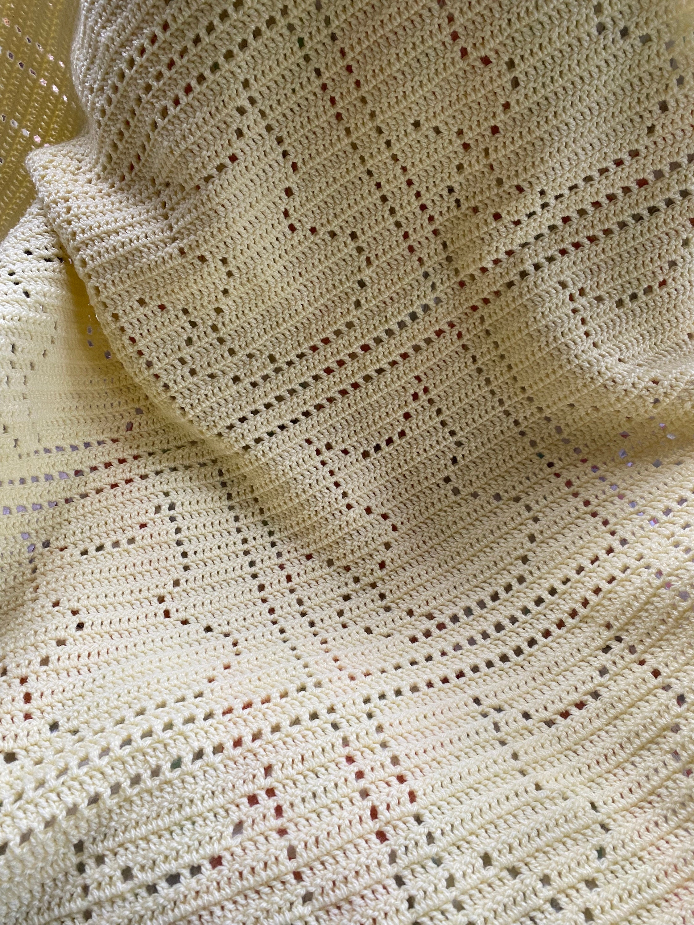 Kittens Filet Crochet Baby Blanket Pattern PATTERN ONLY in PDF - Etsy